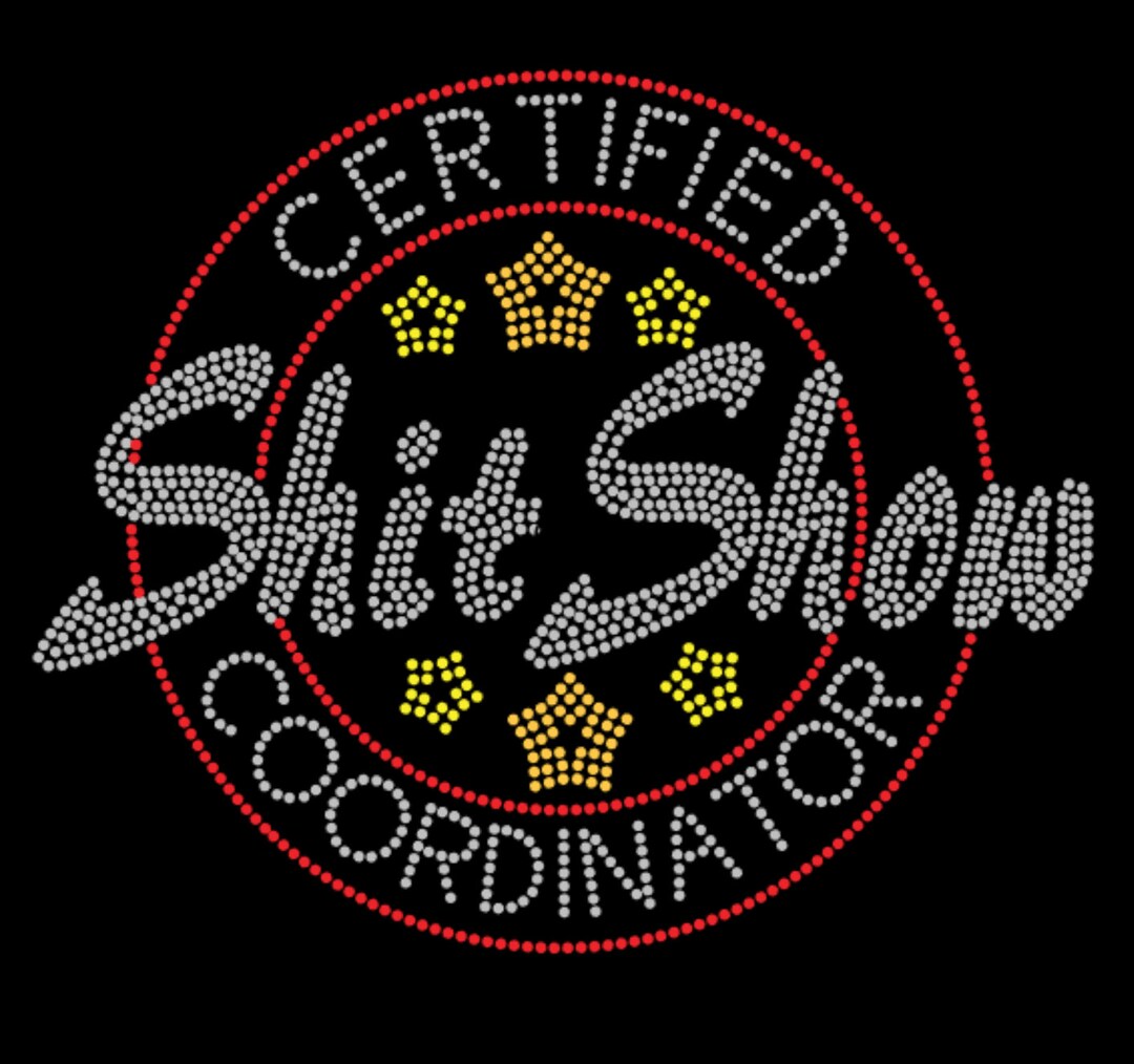 Shit Show Rhinestone Design Template, SS10, 12.236w X 10.204h - Etsy