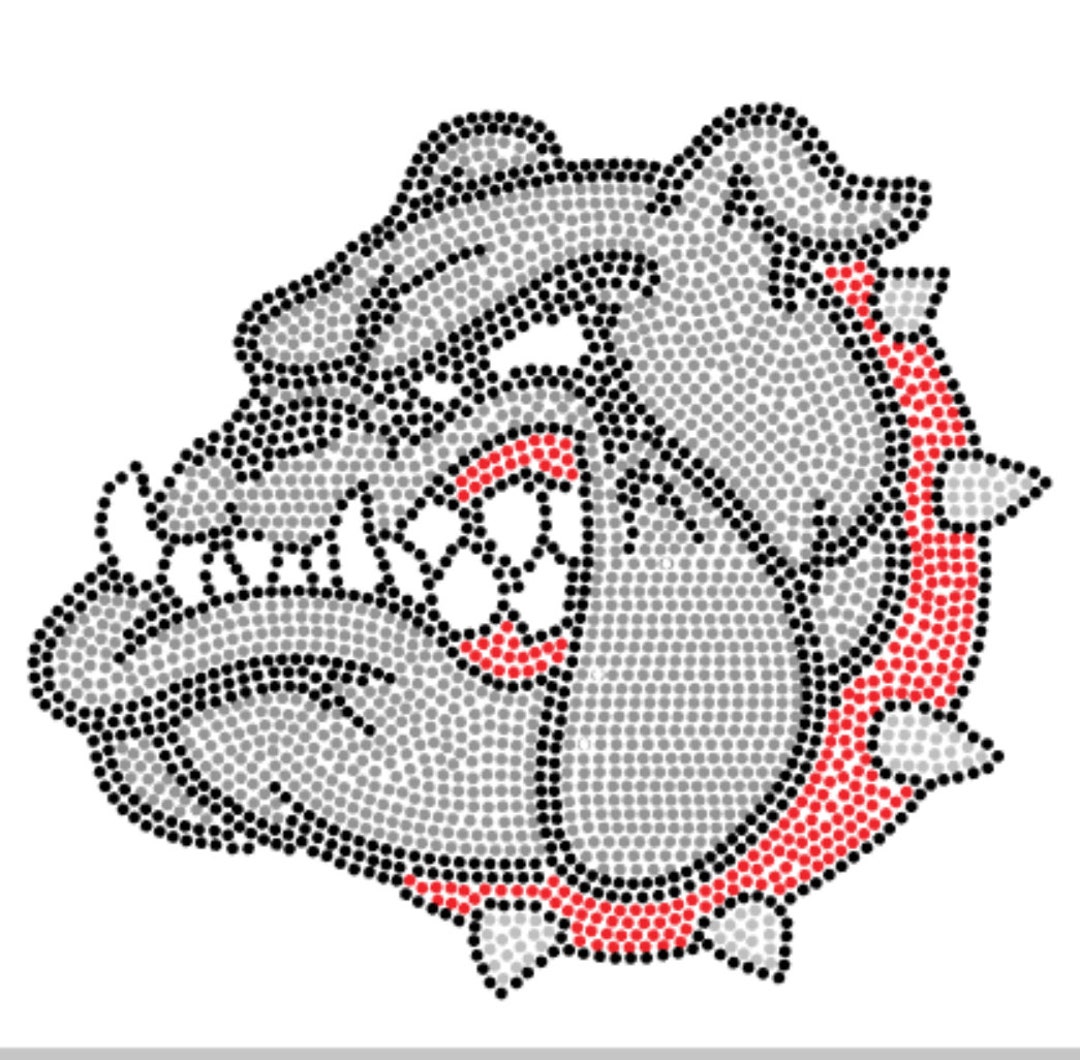 Rhinestone Design Template, Bulldog, SS10. 11.041w X 9.668h - Etsy