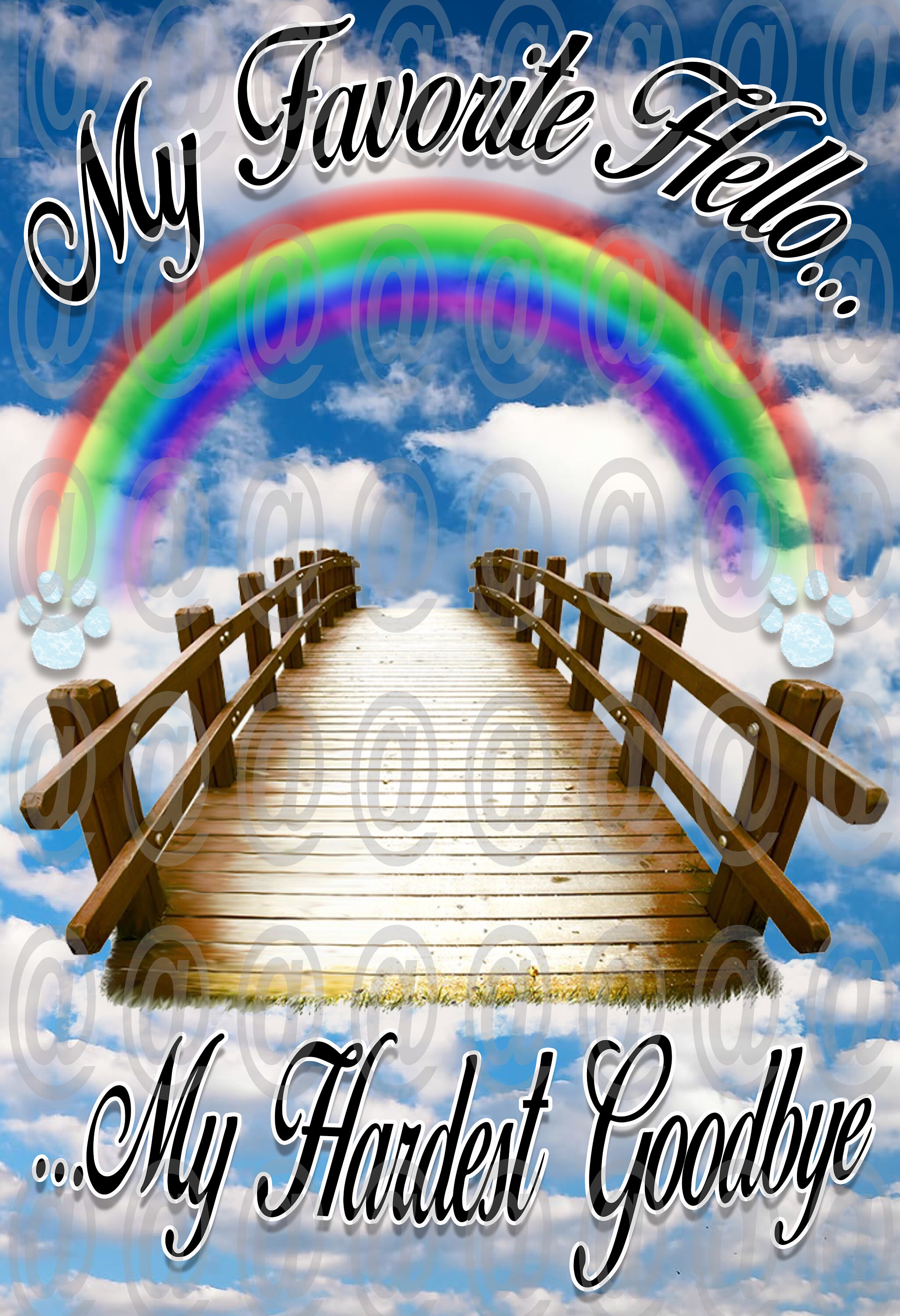 INSTANT Pet Dog Cat Memorial Background Drop in Photo Rainbow Bridge ...