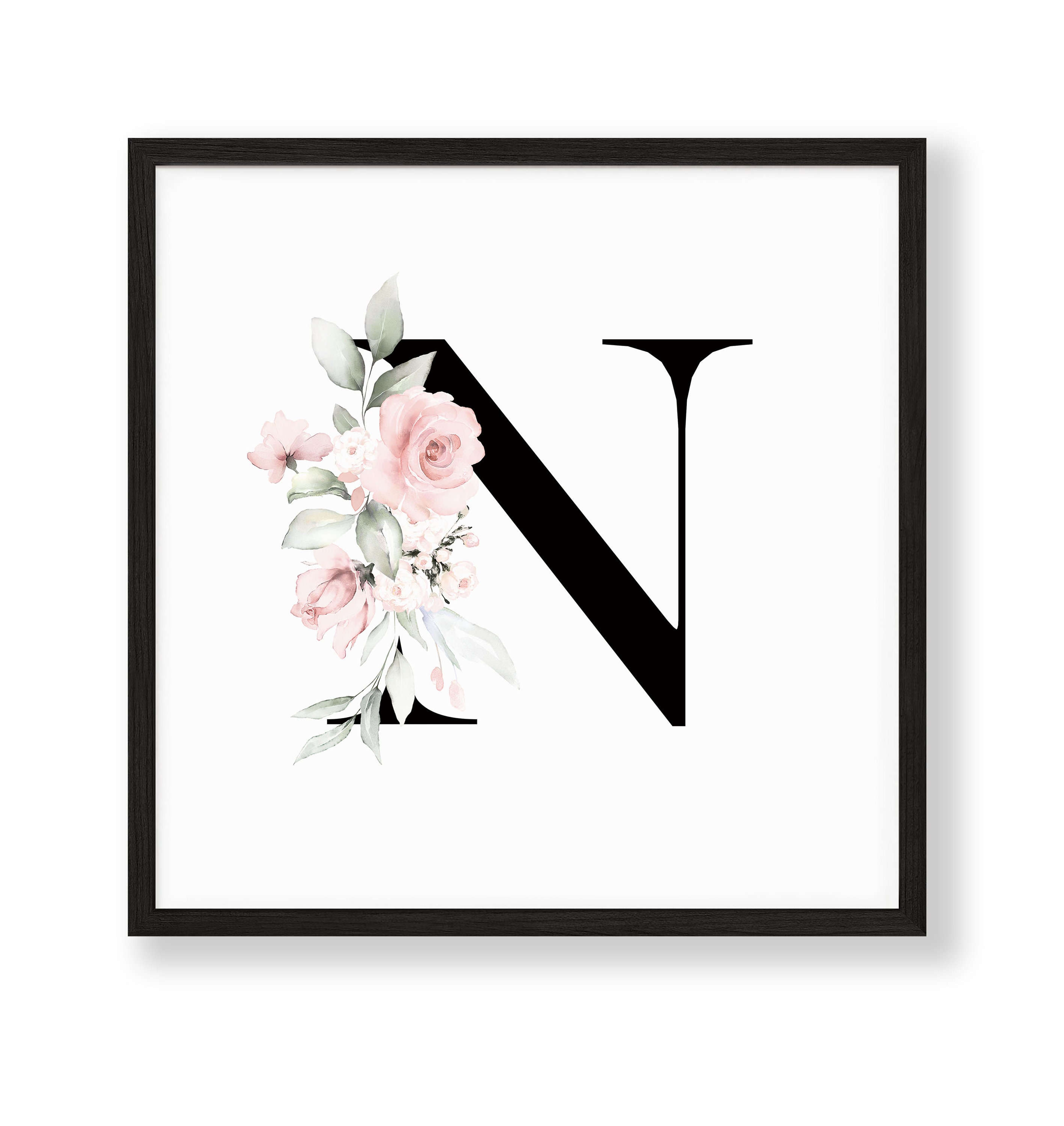 Art & Collectibles Letter N Poster Letter N Wall Art Letter N Print ...