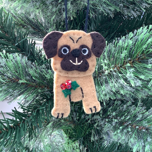 Felt Pug - Etsy