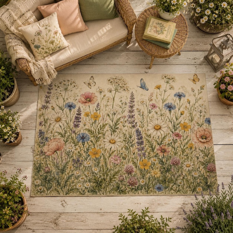 Botanical Outdoor Rugs - Etsy