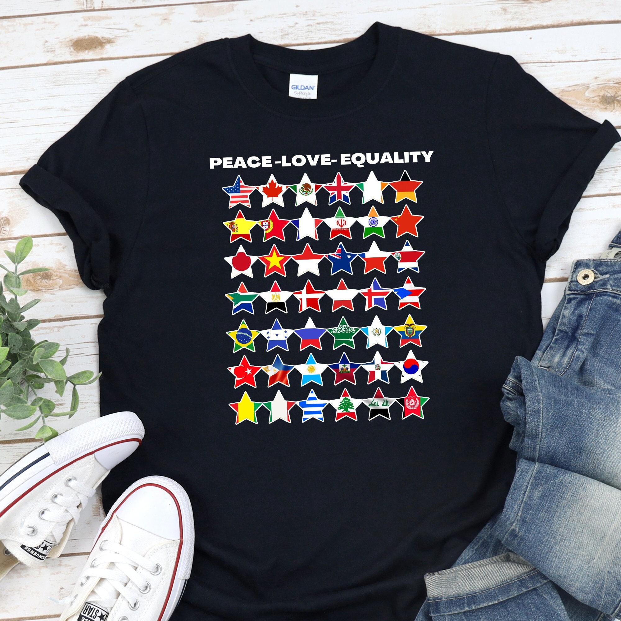 Unity Shirt, World Flags Shirt, Countries of the World Flag T-shirt ...