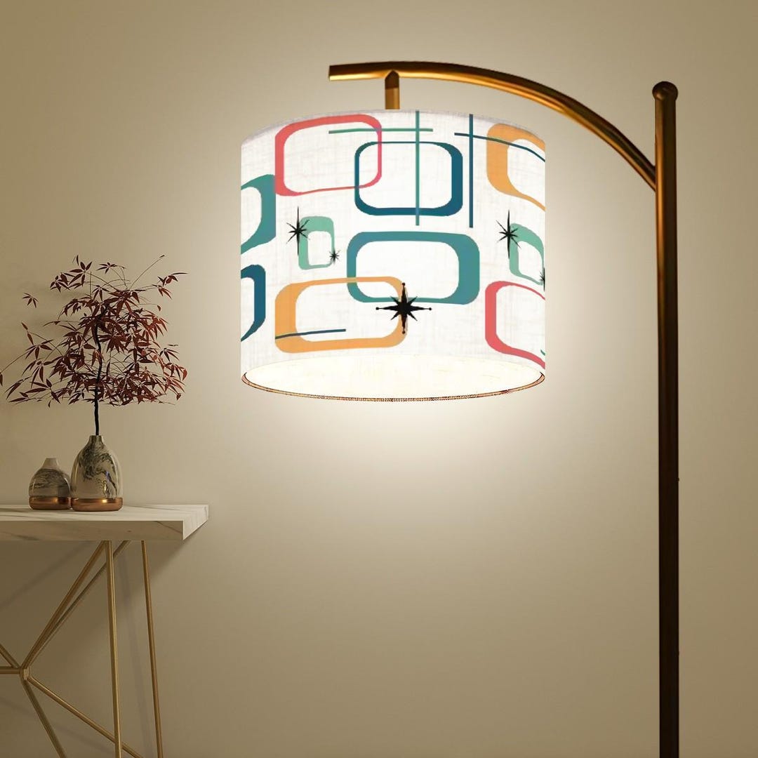 Retro 1950s Style Arc Floor Lamp: Mid-century Modern Home Decor ...