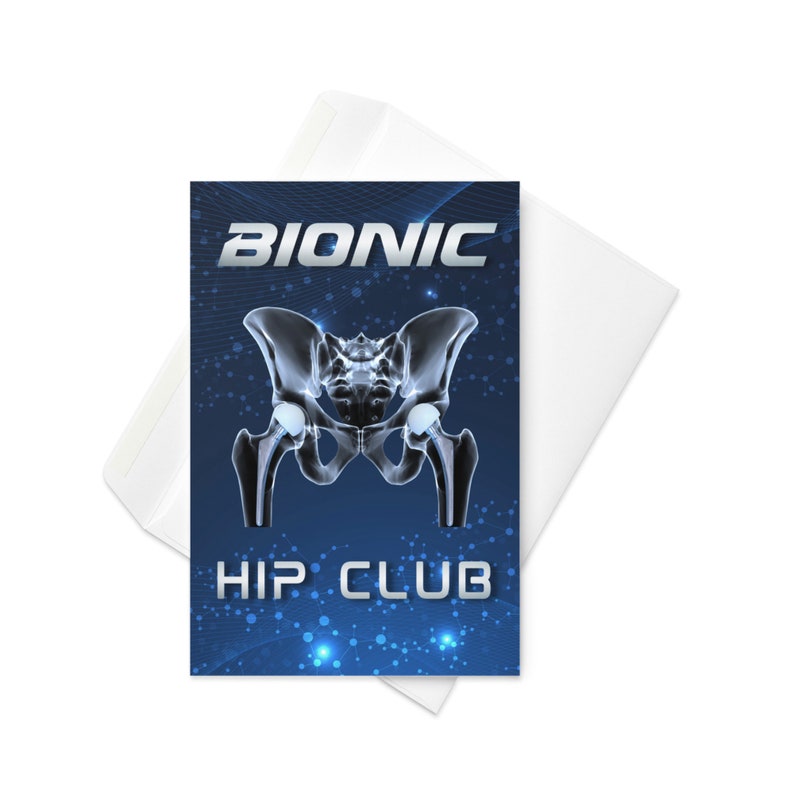 Bionic Hip Club Card, Hip Replacement Recovery Card, Total Hip ...