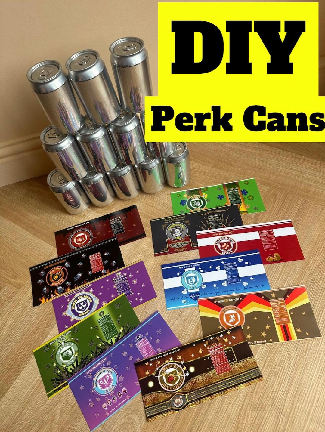 Black Ops 6 Zombie Perk DIY Cans/stickers Build - A - Perk - Etsy