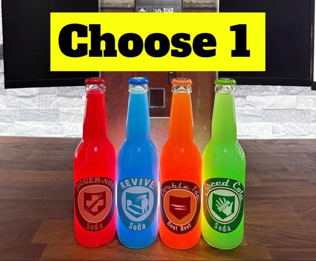 Zombie Perk a Cola Bottles, Jug, Revive Double Tap, Speed Cola Xbox PS5 ...