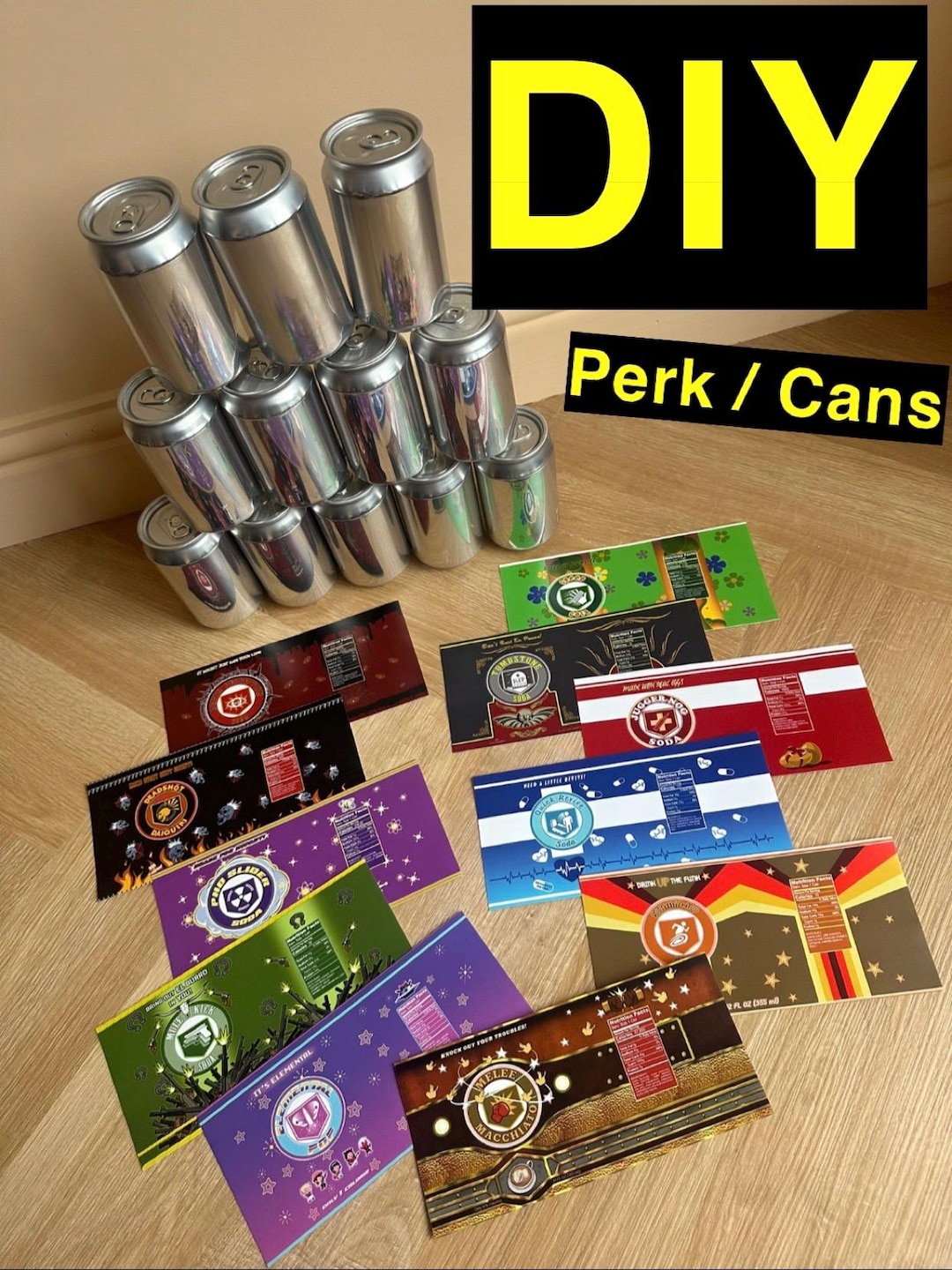 Black Ops 6 Zombie Perk DIY Cans/stickers Build A Perk - Etsy UK
