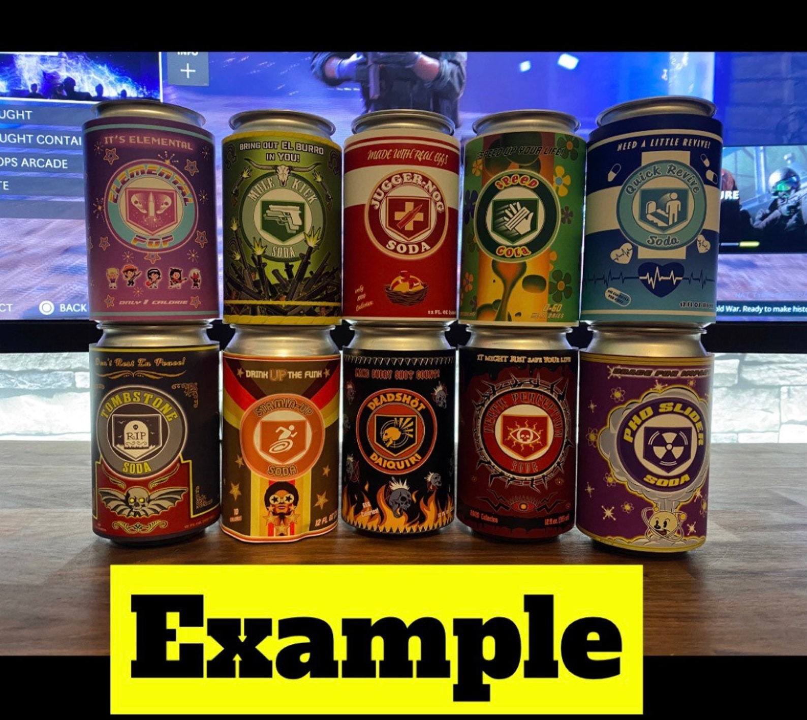 Call of Duty Zombie Perk Stickers Cold War EASY PEEL STICKER Stick ...