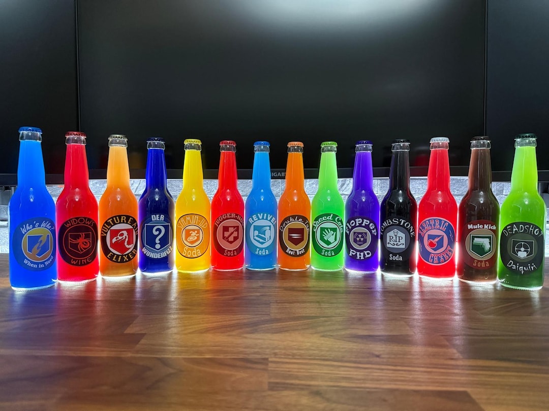 Call of Duty Zombie Perk Glow Edition Bottles FULL COLLECTION Black Ops ...