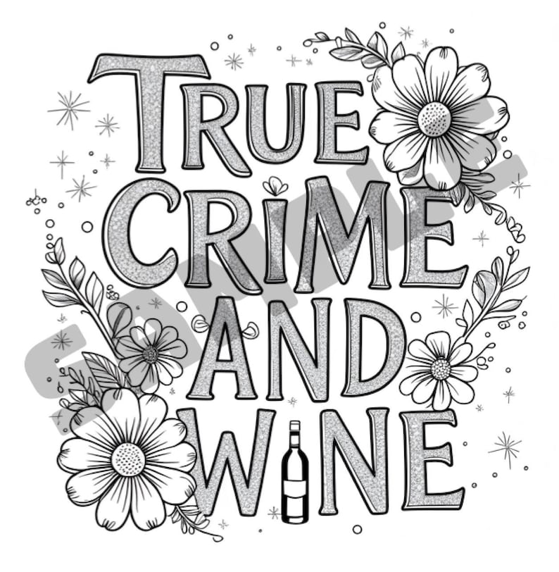 True Crime Coloring Pages Bundle | Murder Mystery Printables | Cold ...