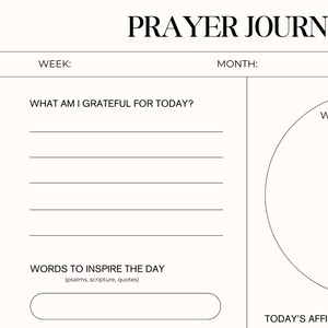 Daily Christian Prayer & Gratitude Printable | Undated Spiritual ...