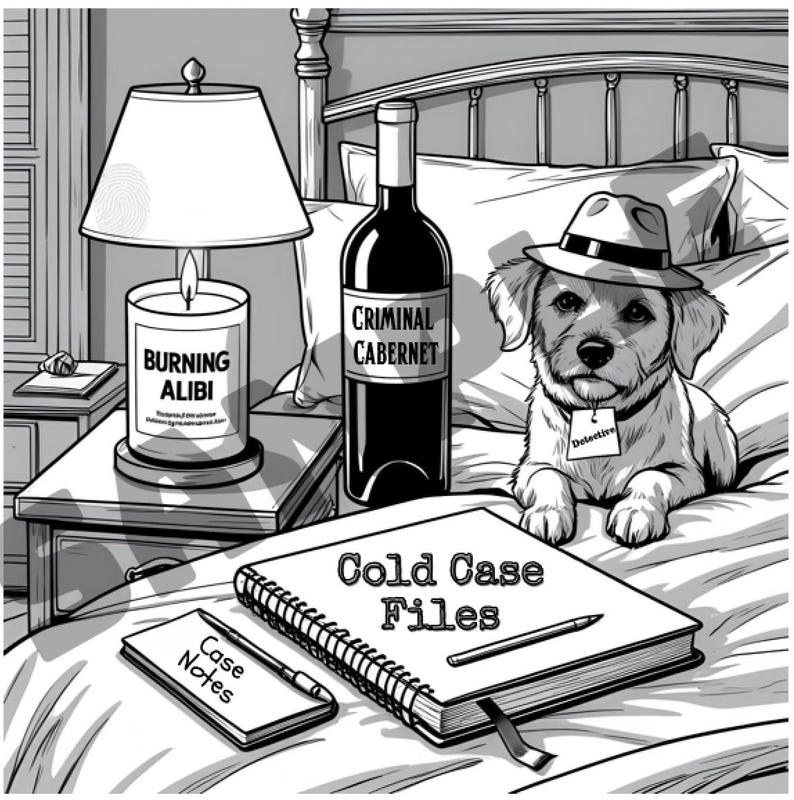 True Crime Coloring Pages Bundle | Murder Mystery Printables | Cold ...