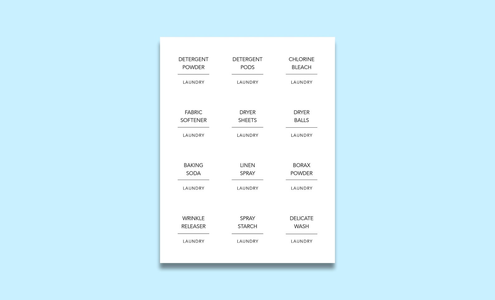 Minimal Laundry Labels (printable) 2x2 Avery Compatible - Etsy