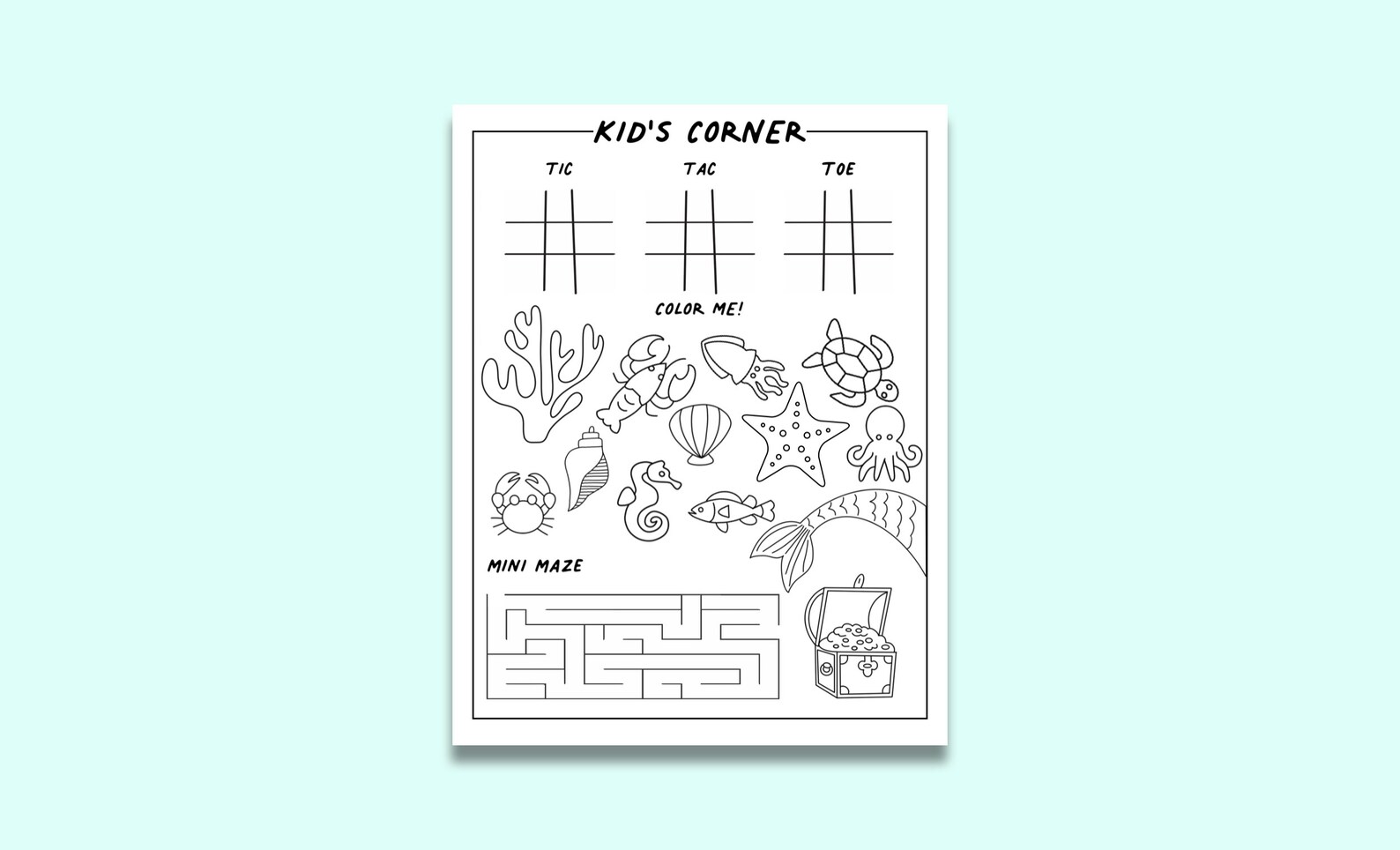 Kid's/children's Restaurant Menu Games (for Back of Menu) PDF - Etsy