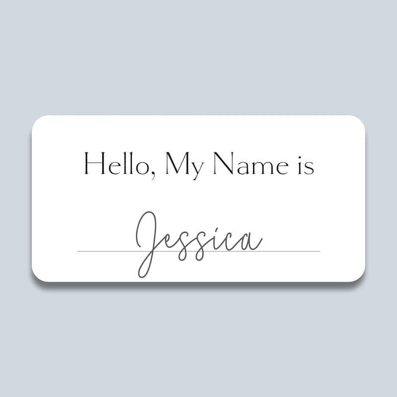 Name Tag Stickers - Etsy