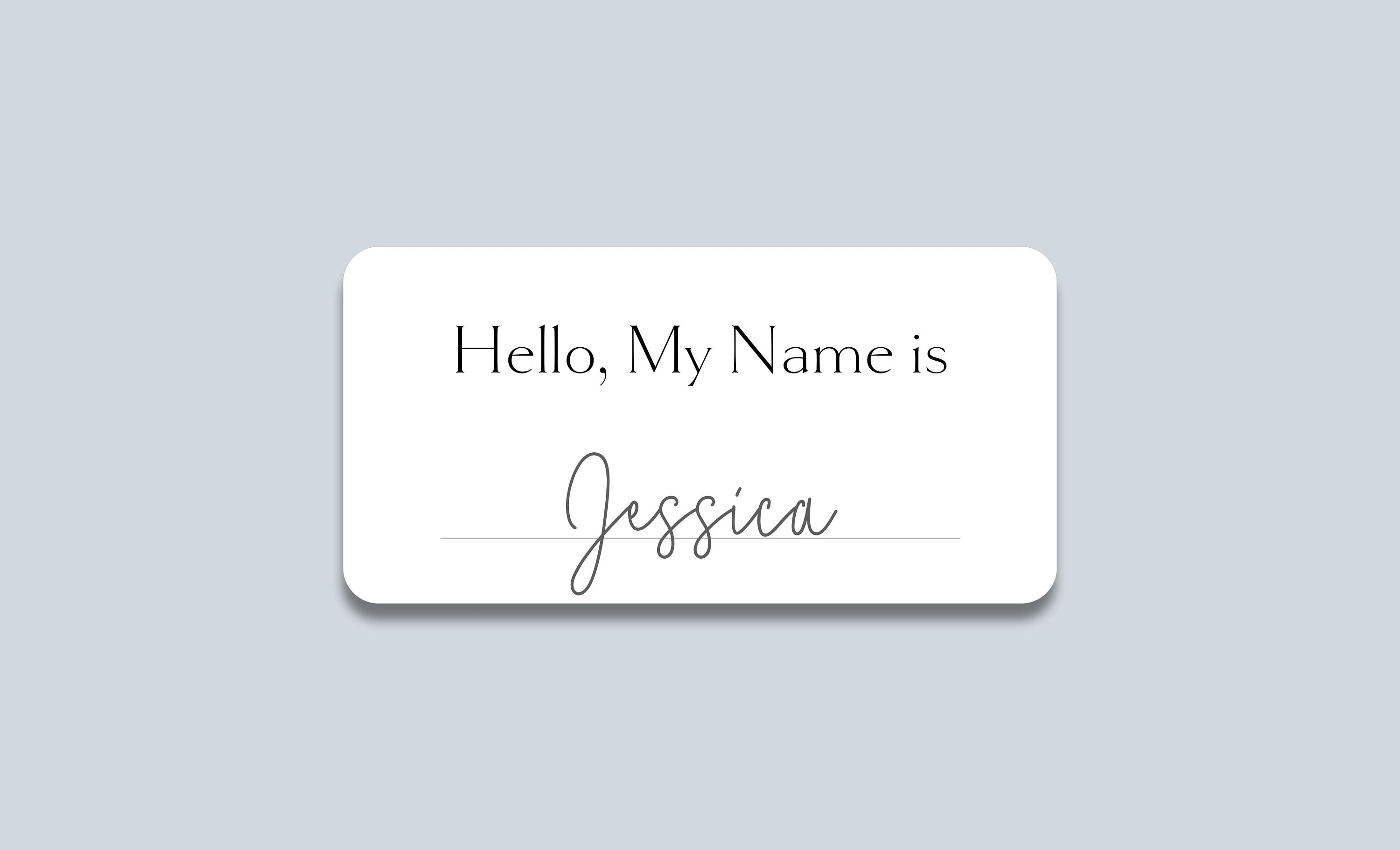 Minimal Name Tag Sticker (printable) Avery Compatible - Etsy