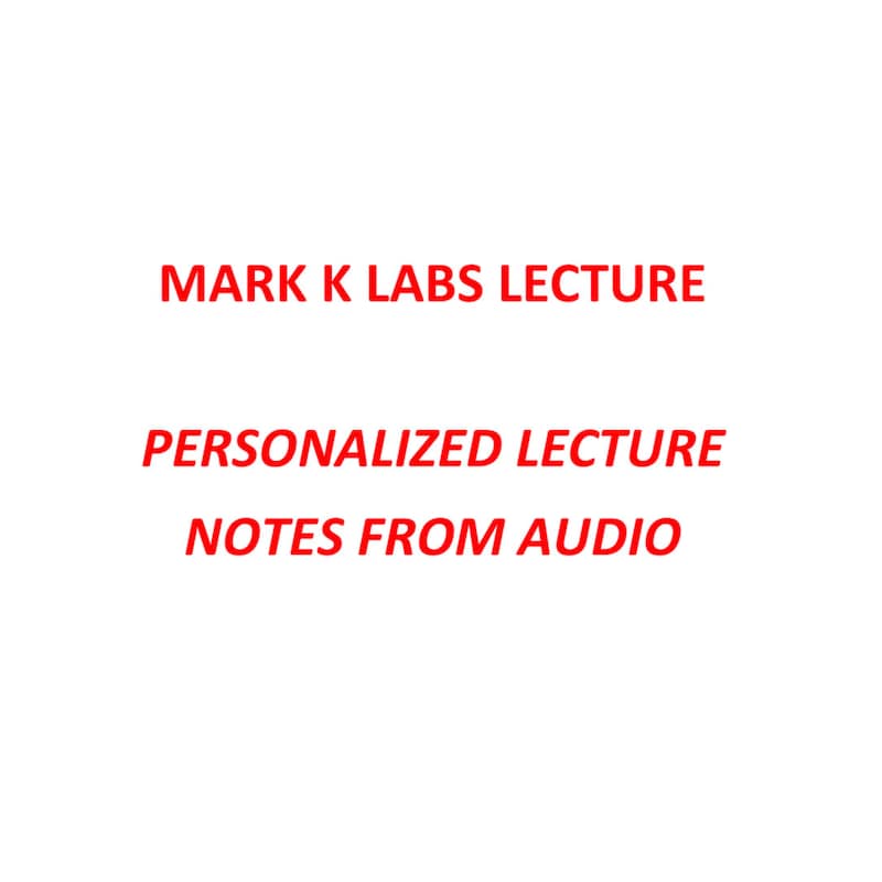 Mark K Lecture Notes - Etsy