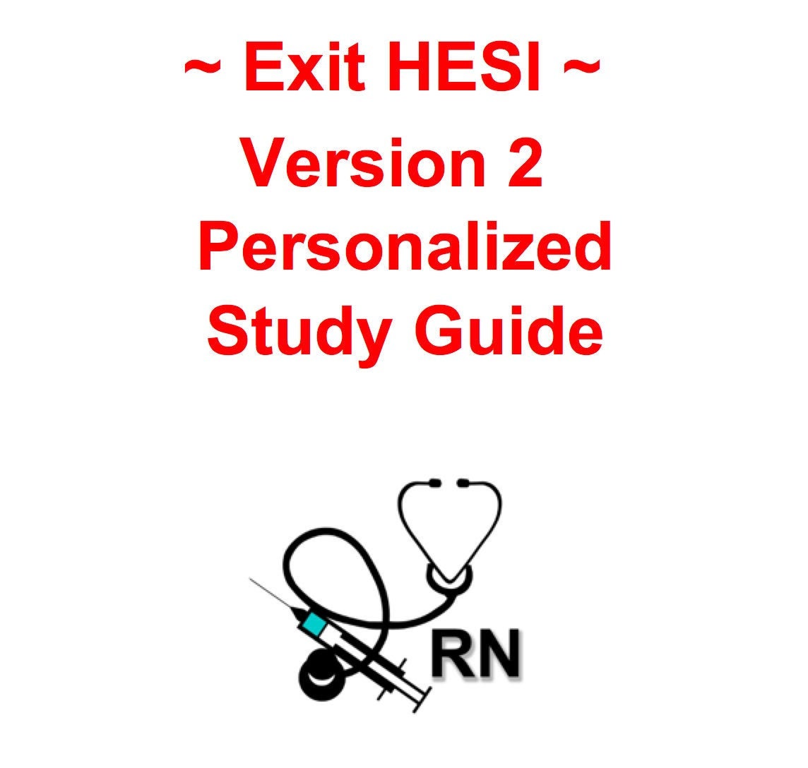 Personalized Study Guide for HESI Exit V2 - Etsy