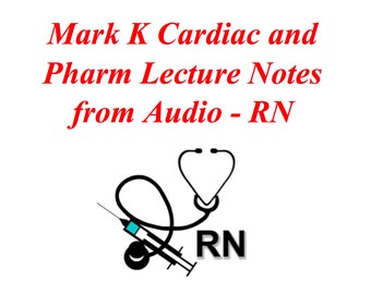 Mark K Lecture Notes - Etsy