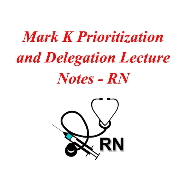 Mark K Lecture Notes - Etsy