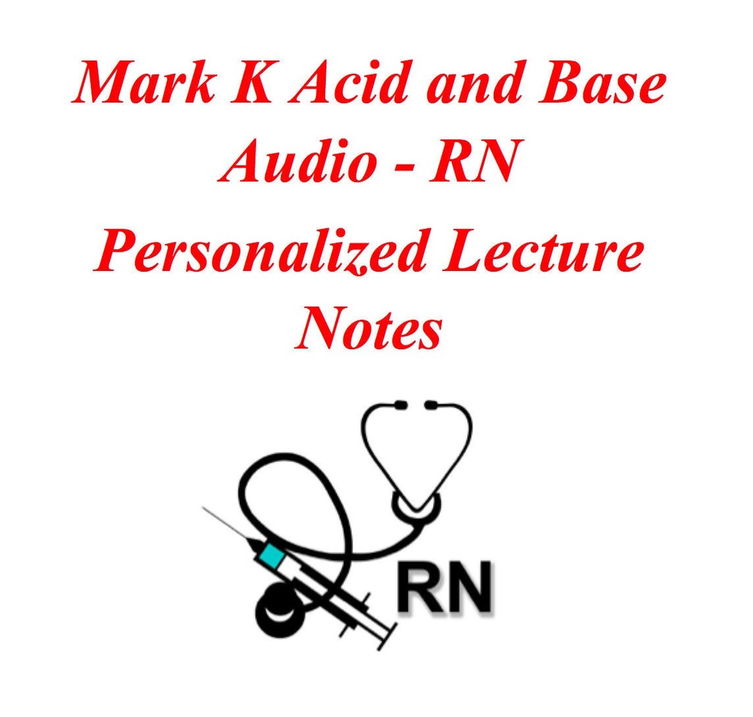 Mark K Acid and Base Personalized Lecture Notes - Etsy