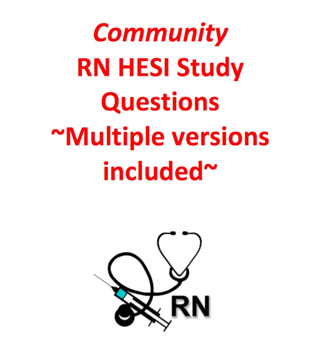 Community Final HESI Study Guide - Etsy