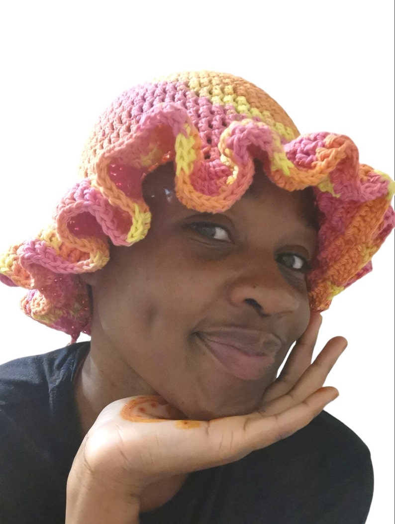 Crochet Ruffle Hat Pattern: Easy Summer Hat Tutorial (PDF Download) - Etsy