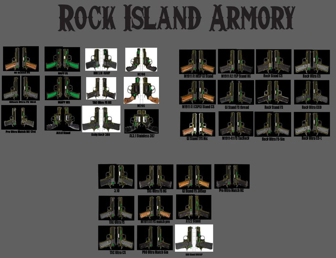 Rock Island Armory Templates for Design and Engraving .ai and .svg - Etsy