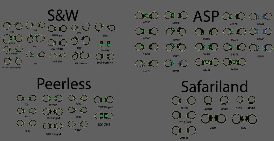 Handcuff Templates for Design With Laser Engraving in .ai8 and .svg ...