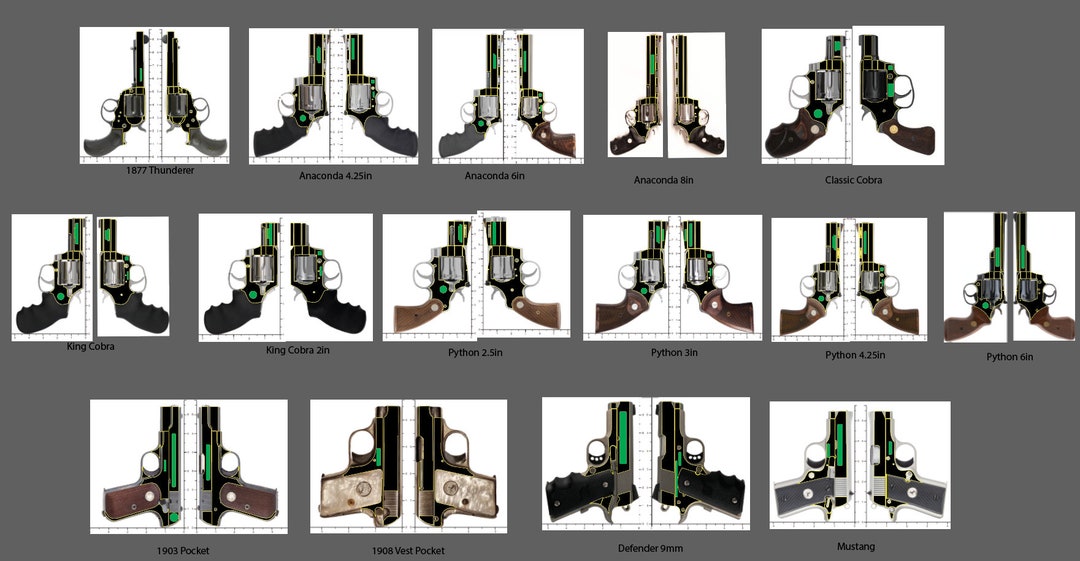 15 Colt Templates for Design and Engraving (revolvers) - Etsy