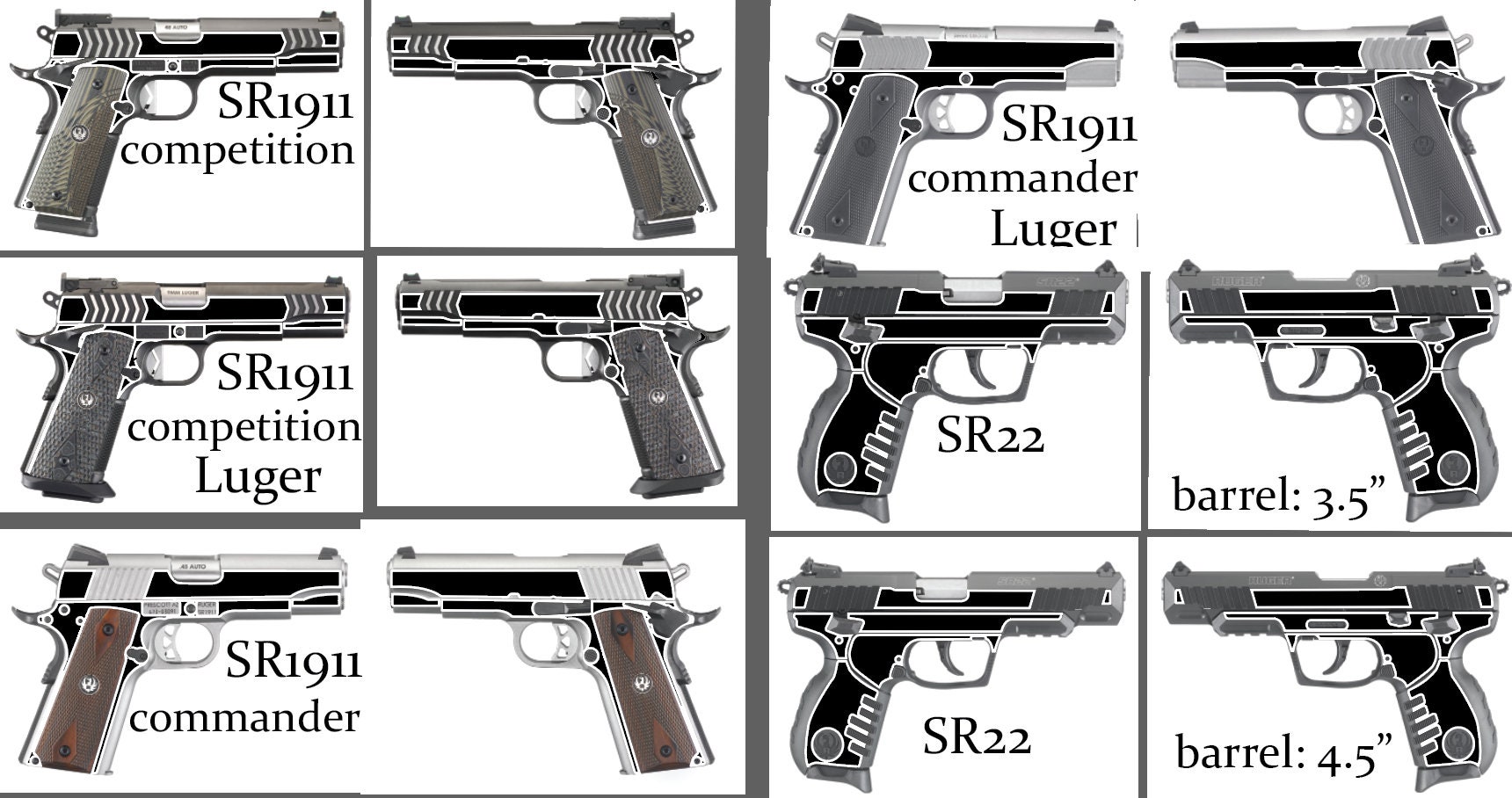 Ruger Templates for Design and Engraving (beyond Affordable) - Etsy