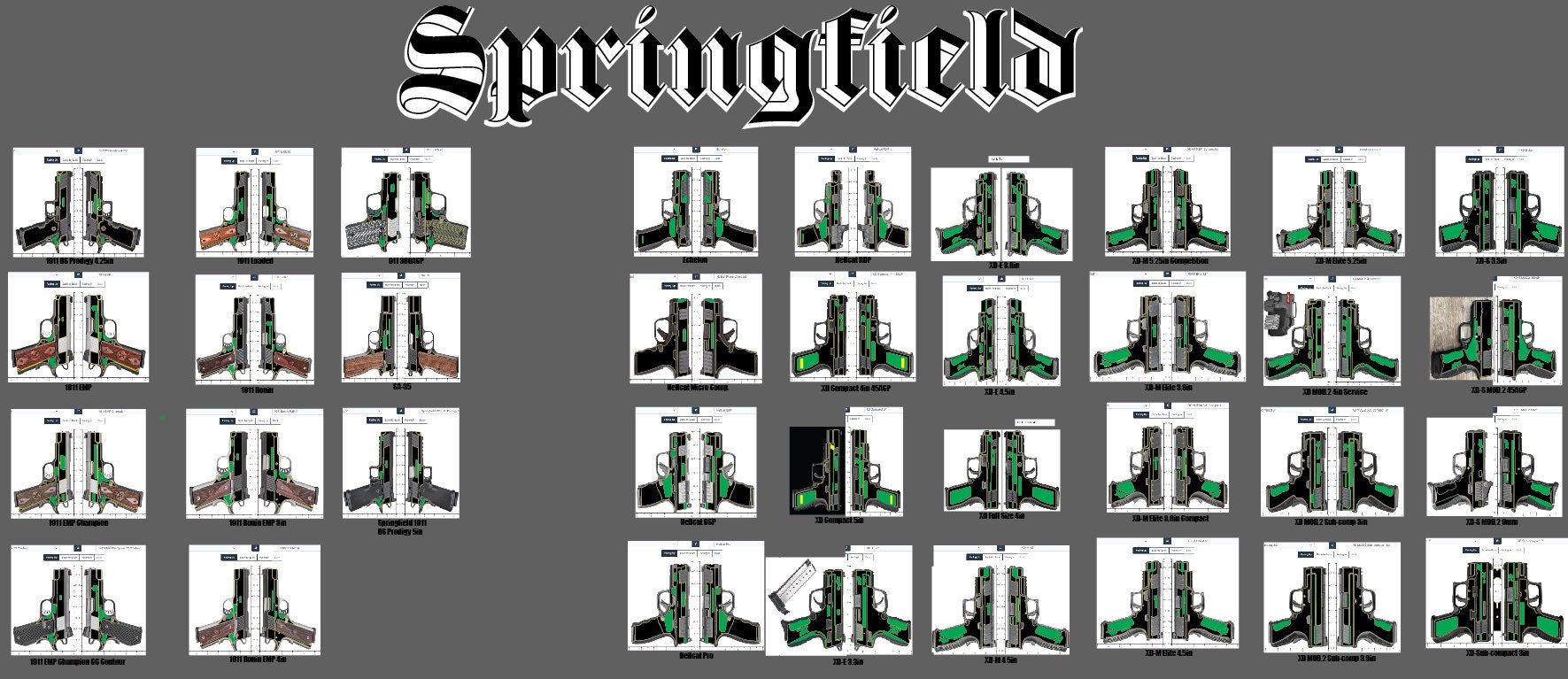 Springfield Templates for Design and Engraving (beyond Affordable) - Etsy