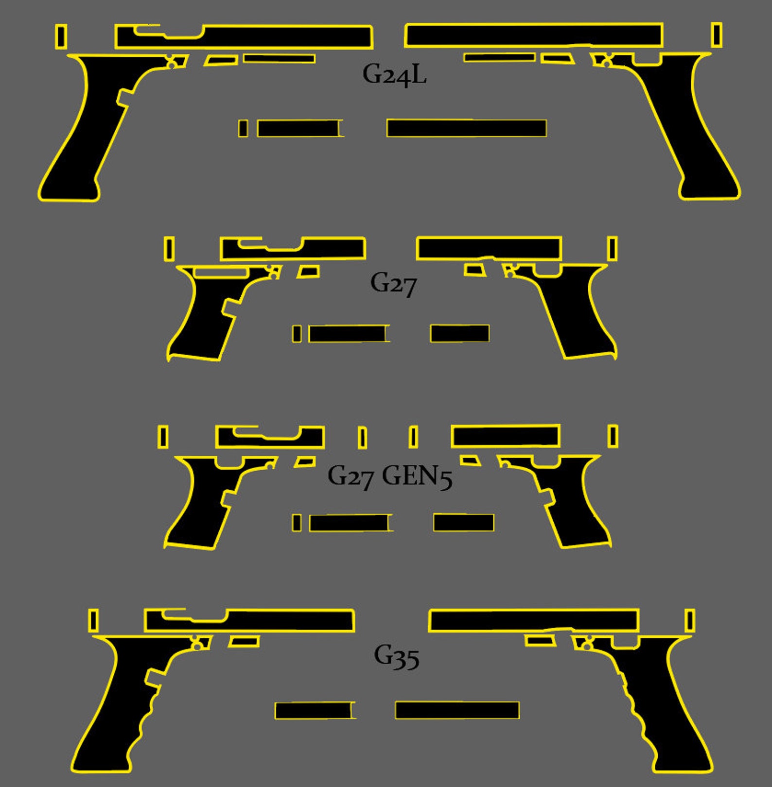 Glock Templates for Design and Engraving (beyond Affordable) - Etsy