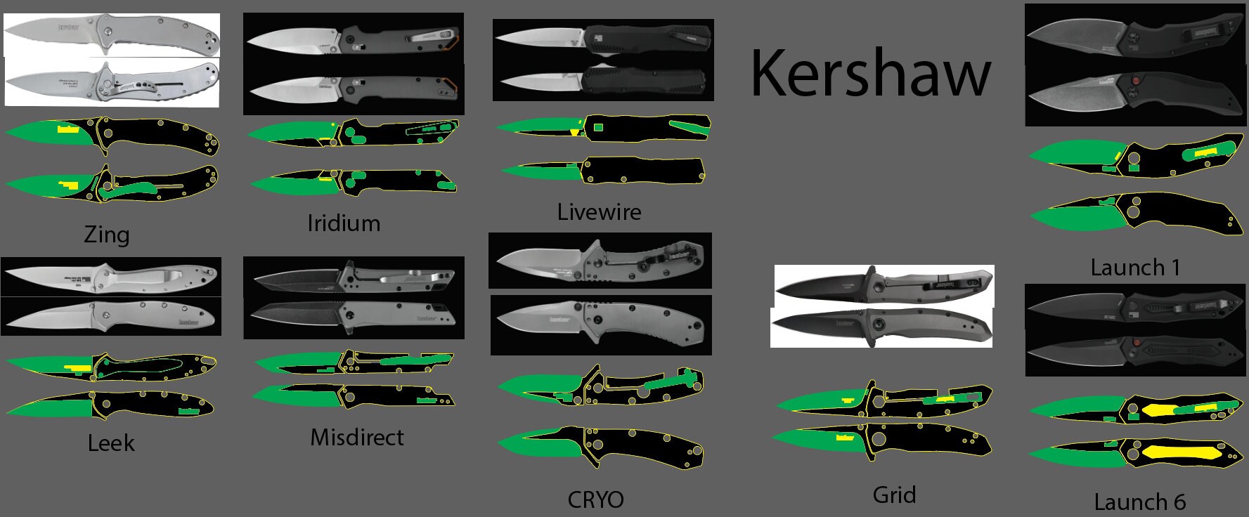Popular Knife Templates for Design With Laser Engraving in .ai8 and ...