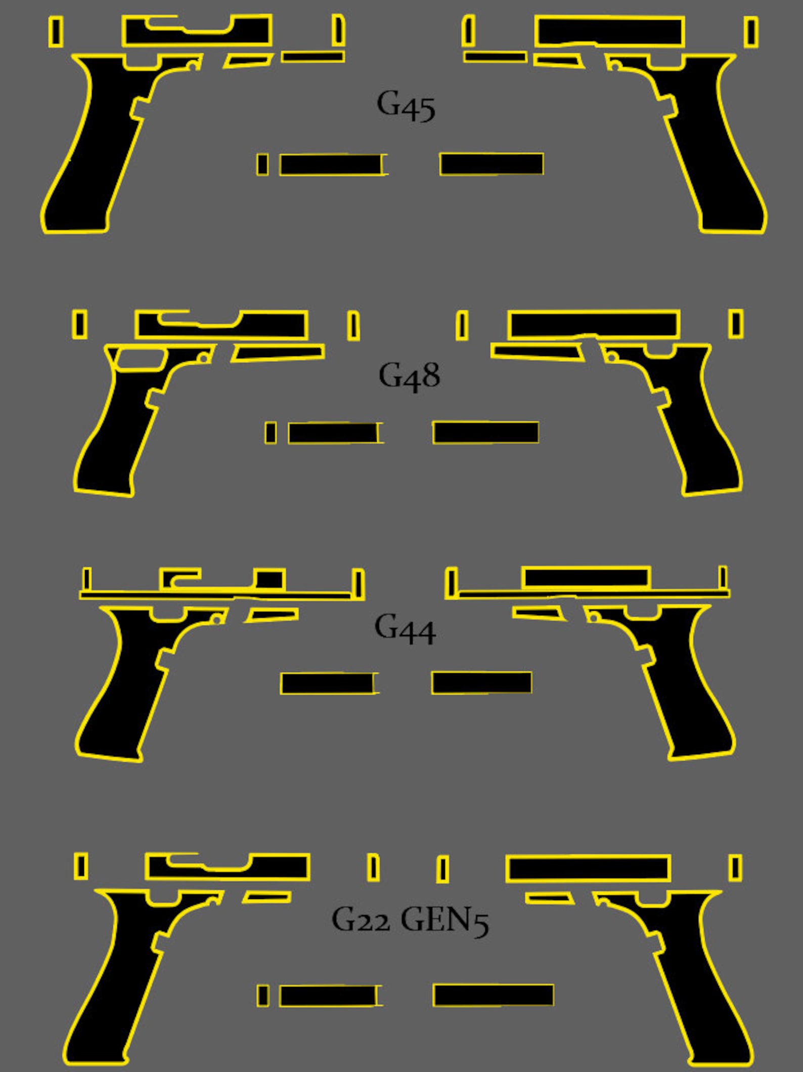 Glock Templates for Design and Engraving (beyond Affordable) - Etsy