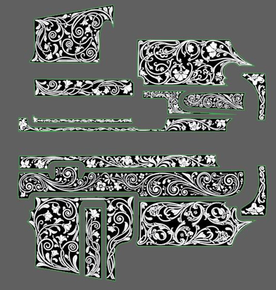 3X Scrolling AR Designs for Engraving/marking - Etsy
