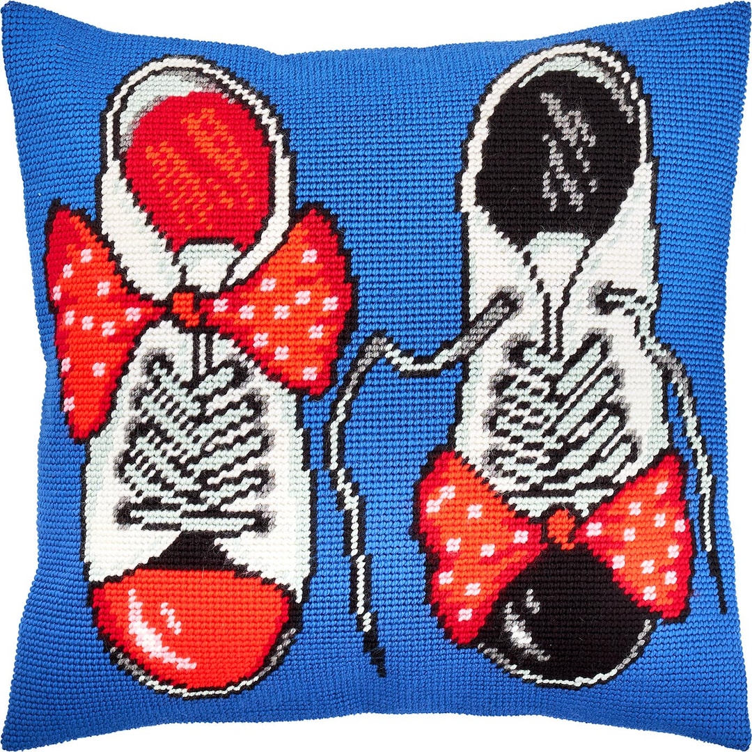 DIY Needlepoint Pillow Kit "patent Shoes", Tapestry Cushion Cover Kit ...