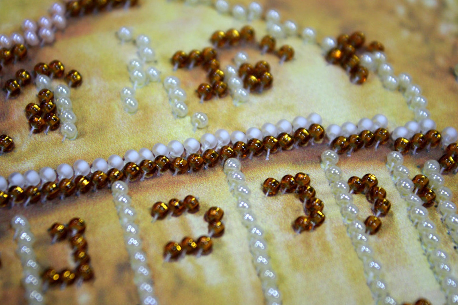 Bead Embroidery Kit on Art Canvas Autumn Poetry. Abris Art DIY | Etsy