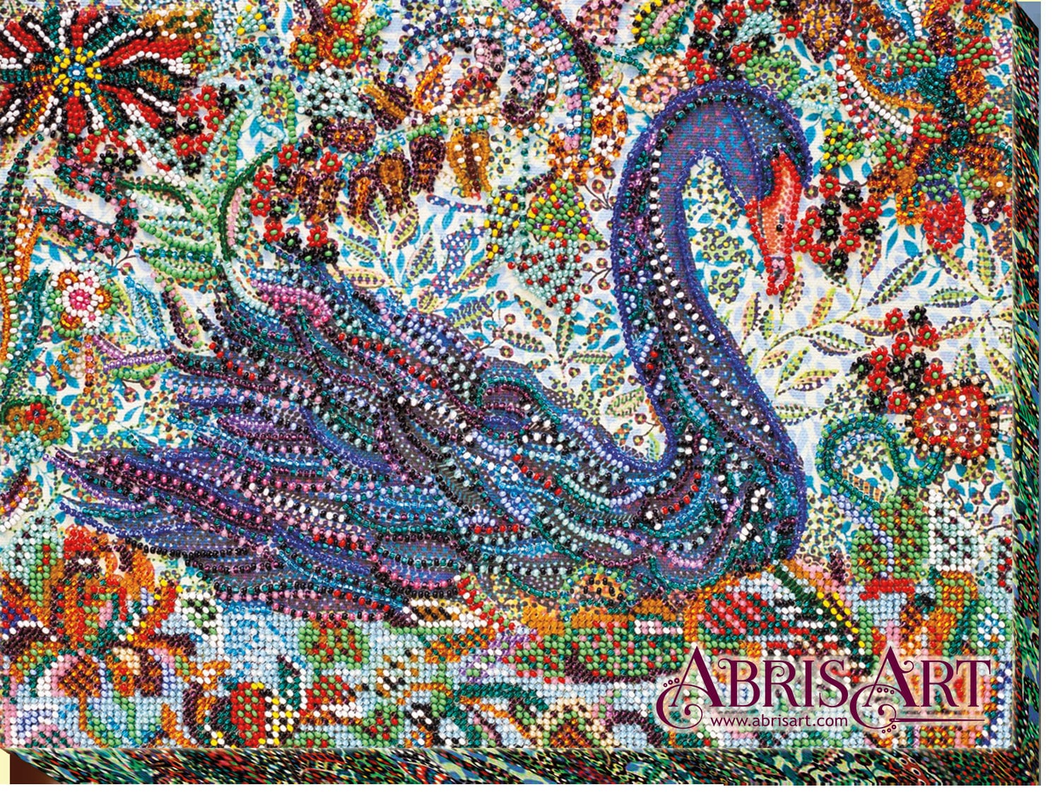 Bead Embroidery Kit on Art Canvas at Magic Lake. Abris Art DIY | Etsy