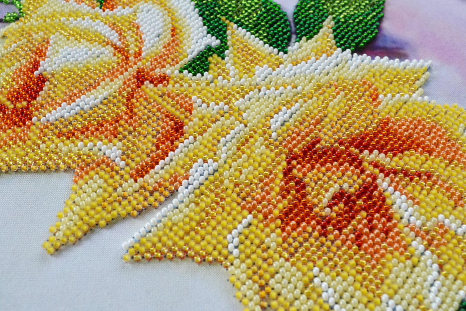 Bead Embroidery Kit on Gabardine Poetry (part2). Tela Artis DIY ...