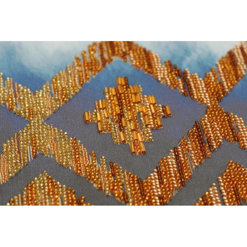 Bead Embroidery Kit on Art Canvas Indigo. Abris Art DIY - Etsy