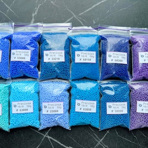50g Opaque PRECIOSA Seed Beads 10/0 50g per Bag. Traditional Czech ...