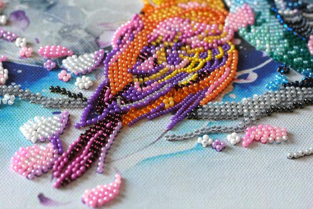 Bead Embroidery Kit on Art Canvas Inseparable. DIY Beadwork Kit ...
