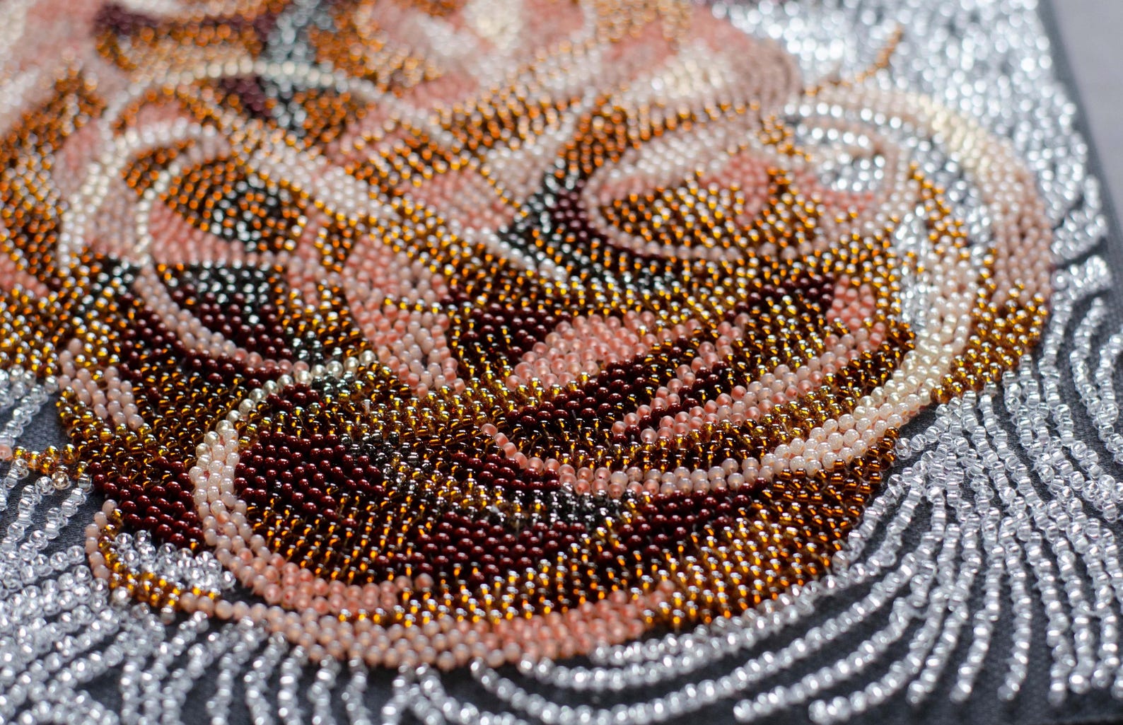 Bead Embroidery Kit on Art Canvas - Spirit of the Prairies. DIY ...
