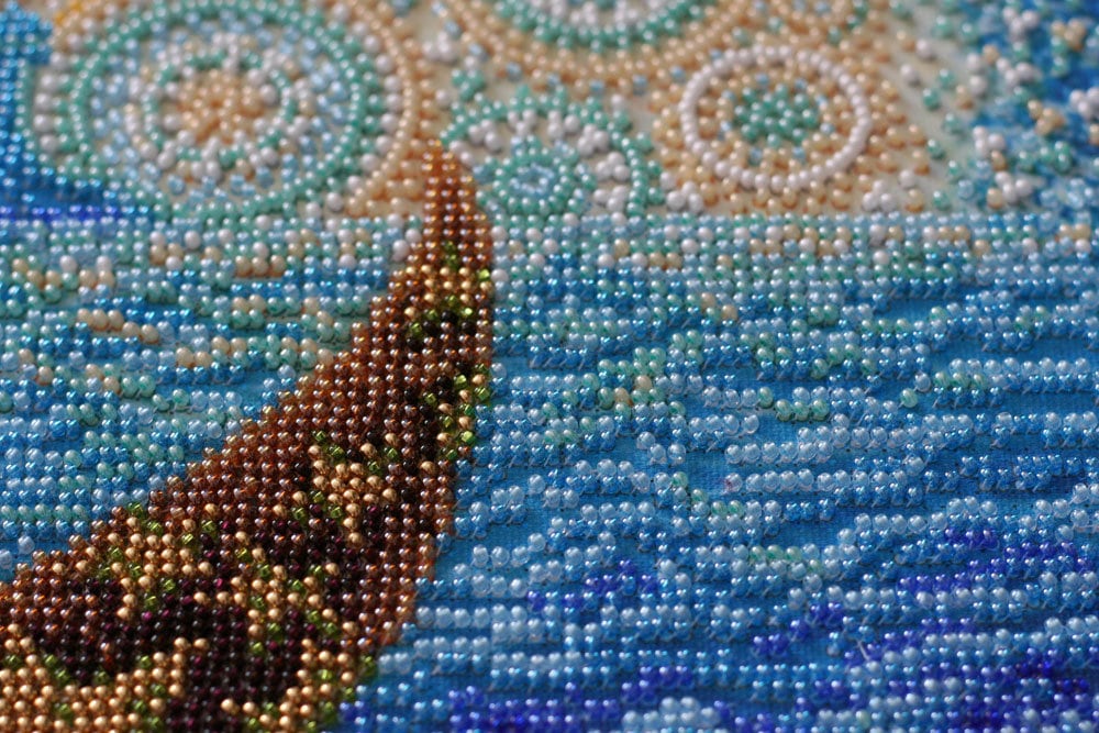 Bead embroidery kit on art canvas Moonlight Sonata. Abris Art | Etsy