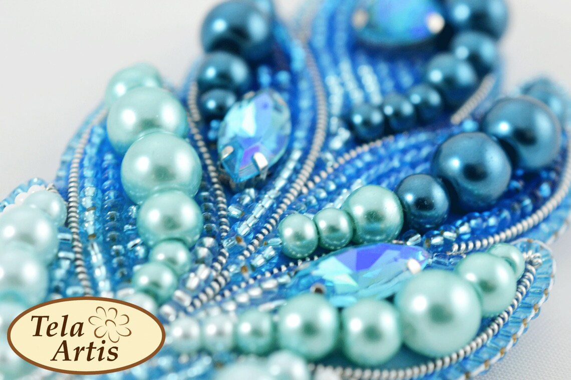 DIY Jewelry Making Kit Seed Beaded Brooch turquoise - Etsy