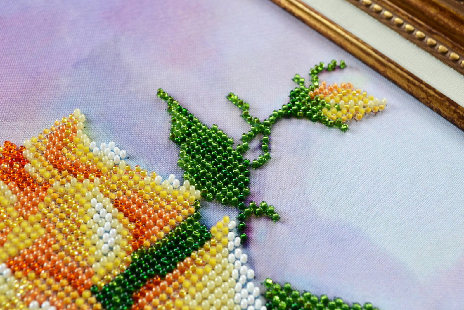 Bead Embroidery Kit on Gabardine Poetry (part2). Tela Artis DIY ...