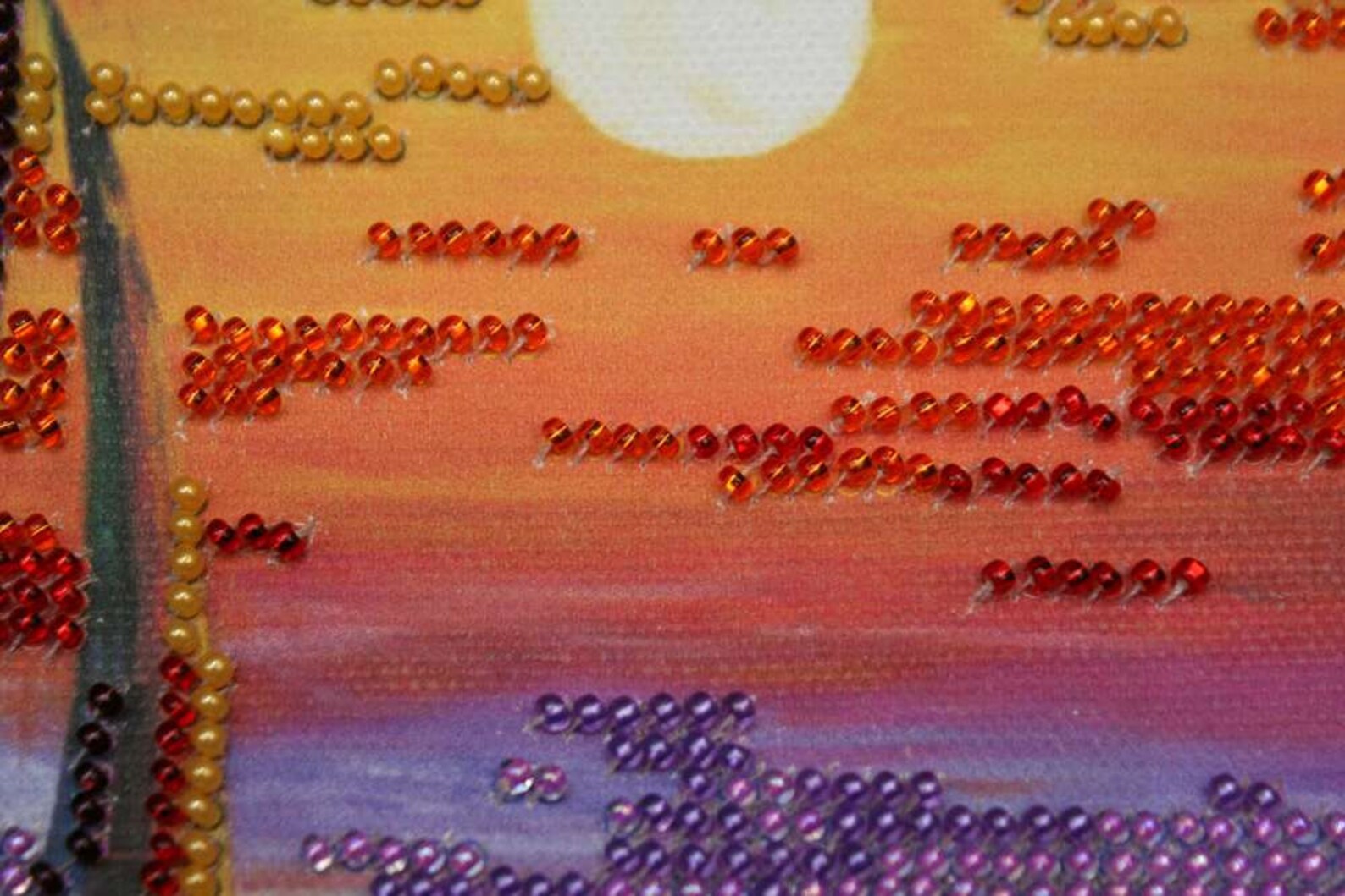 Bead Embroidery Kit on Art Canvas Calm. DIY Beadwork Kit Embroidery ...
