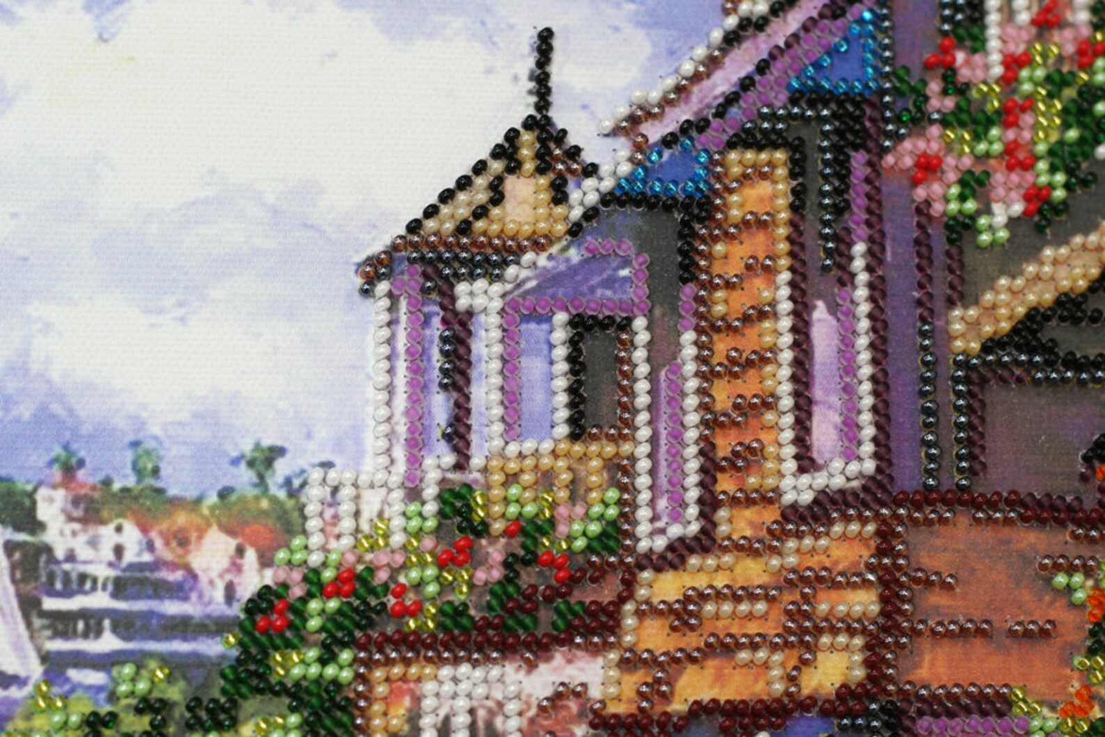 Bead Embroidery Kit on Art Canvas Bay. Abris Art DIY Beadwork Kit ...